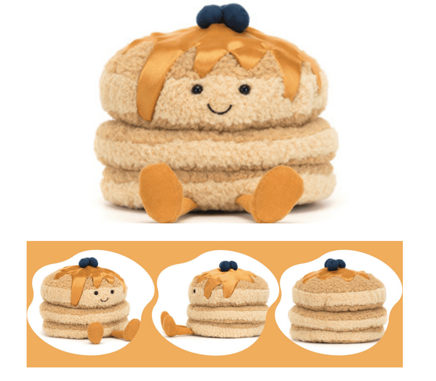 Jellycat Fran Pancakes Plush Toy 5.12in - Delicious Cute Food Doll ...