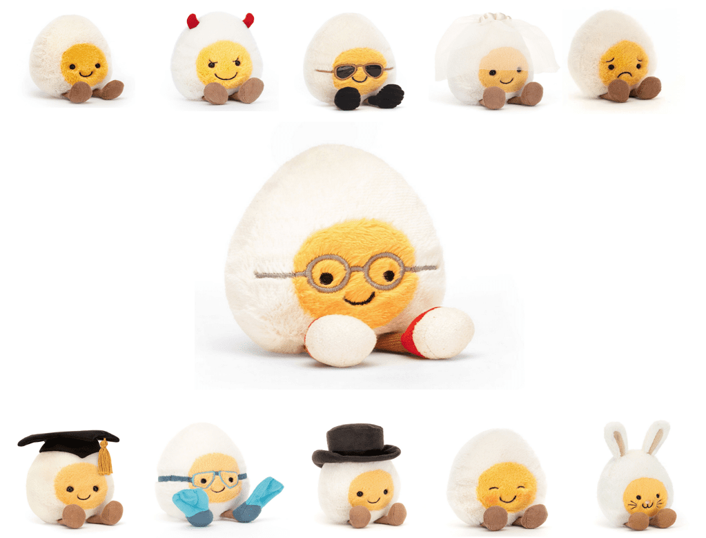 Jellycat Graduation Plush Toys Jellycat Amuseables Boiled Egg Geek ...