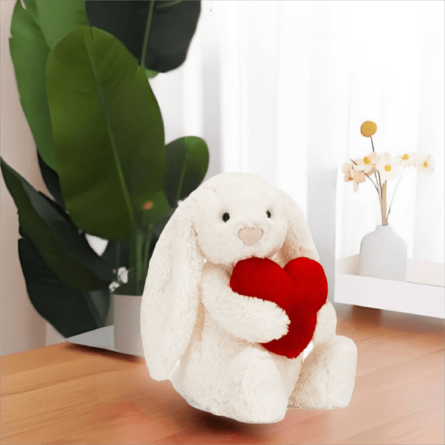 Jellycat, Jellycat Amuseables, Bunny Stuffed Animal – 10.6” Heart ...