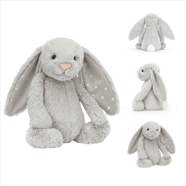 Jellycat, Jellycat Amuseables, Bunny Stuffed Animal – 11.8” Grey, Jellycat Soft & Cuddly ...
