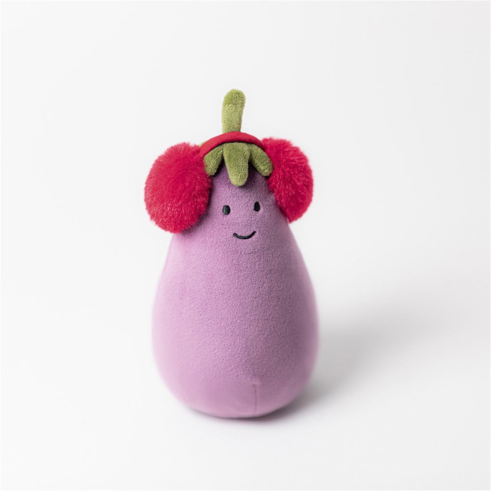 Jellycat Stuffed Animals Ear Muff Eggplant Cute Jelly Cat Plush Soft ...