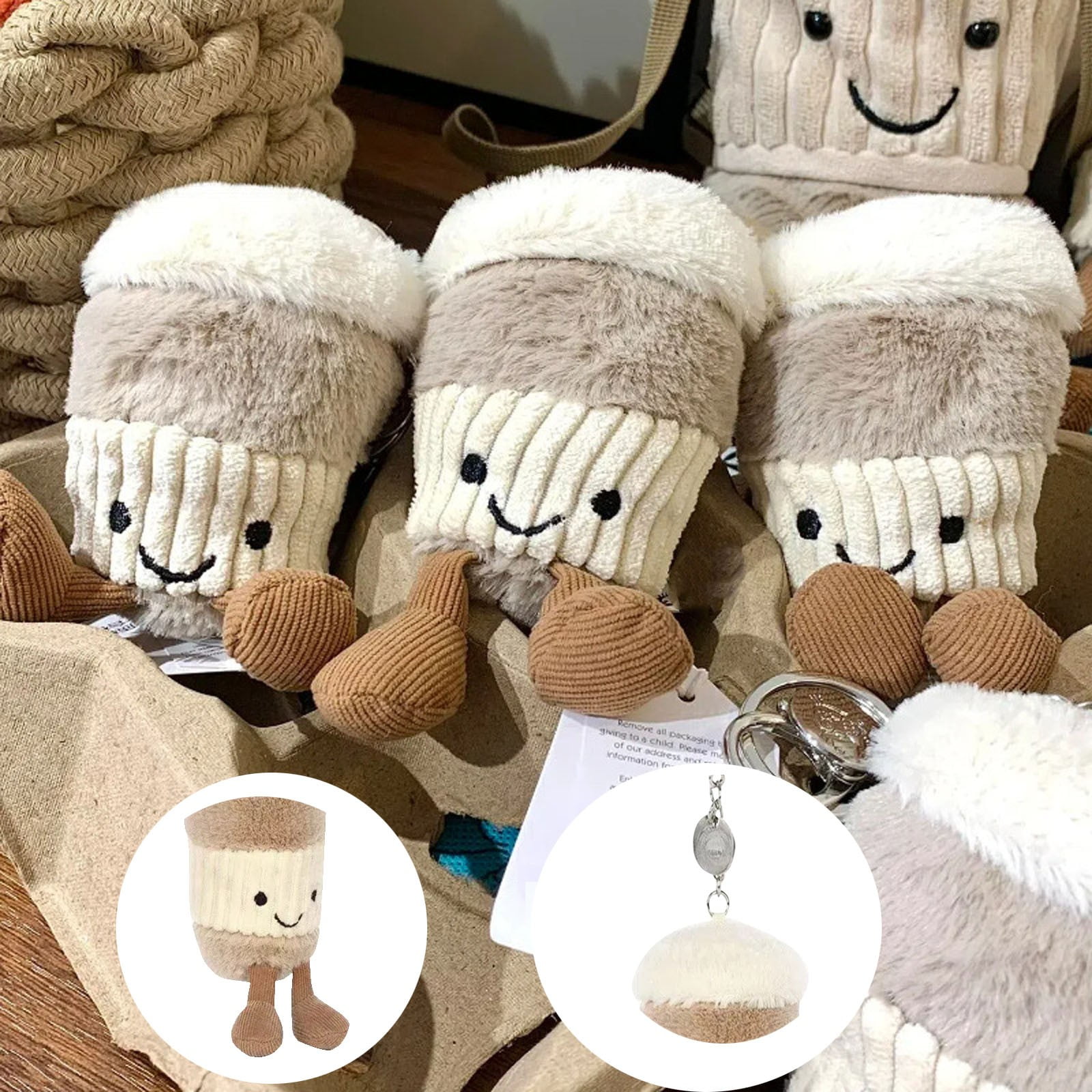 Jellycat, Jellycat Stuffed Animals Toy, 7.5 Inch Jellycats Coffee Cup Cute Plushies,Soft and ...