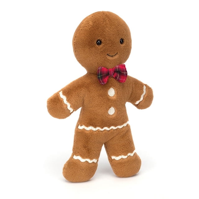 Jellycat Jolly Gingerbread Fred - 13.8in, Festive Frosted Gingerbread ...