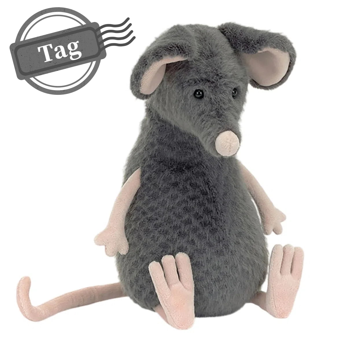 Jellycat Lachlan Sad Rat Plush Stuffed Animals, 10.6 INCH Realistic ...