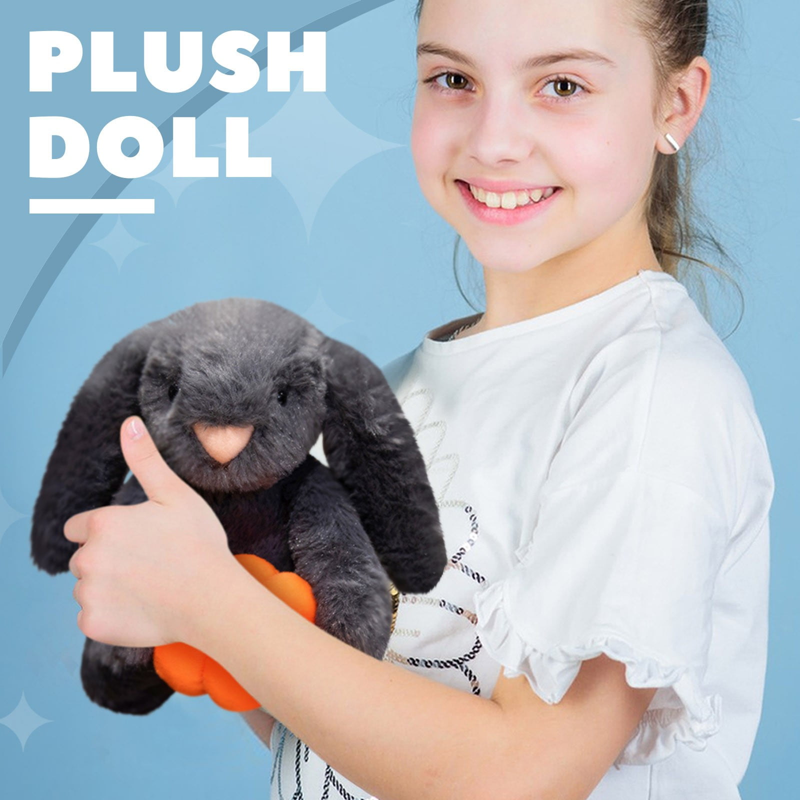 Jellycat Medium Bunny with Safety Eyes – Hypoallergenic Plush Toy for ...