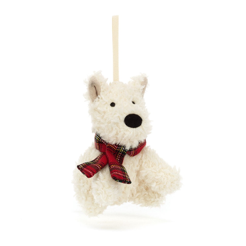 Jellycat Munro Scottie Dog Decoration - Classic Gifts Series Stuffed ...
