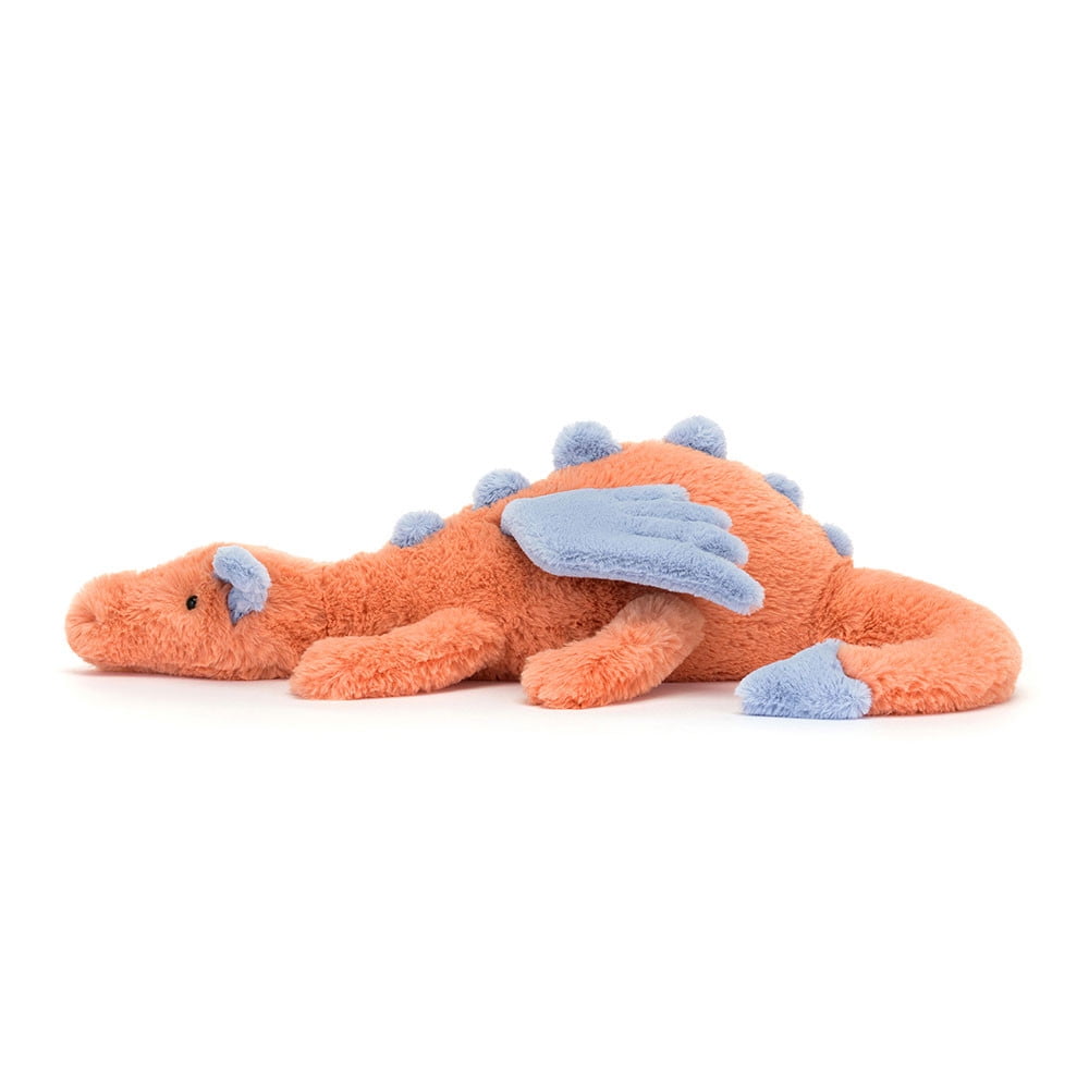 Jellycat Persimmon Dragon Plush Toy - 19.69in Orange Stuffed Animal for ...