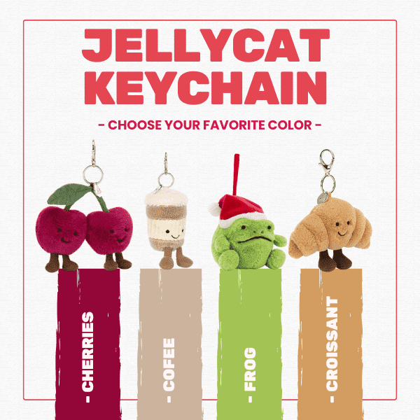 Jellycat Plush Keychain, Cute Stuffed Animal Keychain, Soft Bag Charm ...