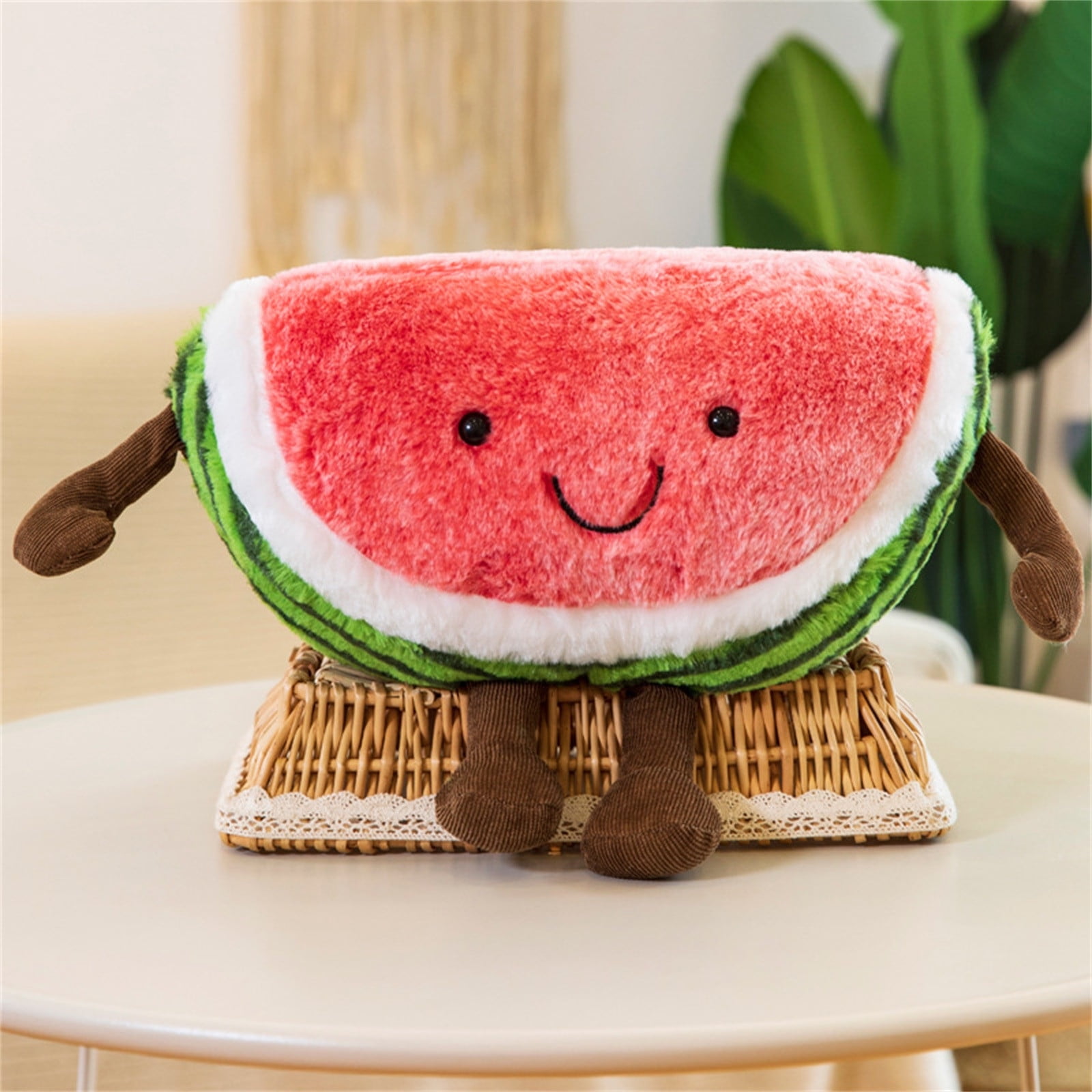 Jellycat Plush Watermelon Doll - Adorable Stuffed Fruit Toy, Soft ...