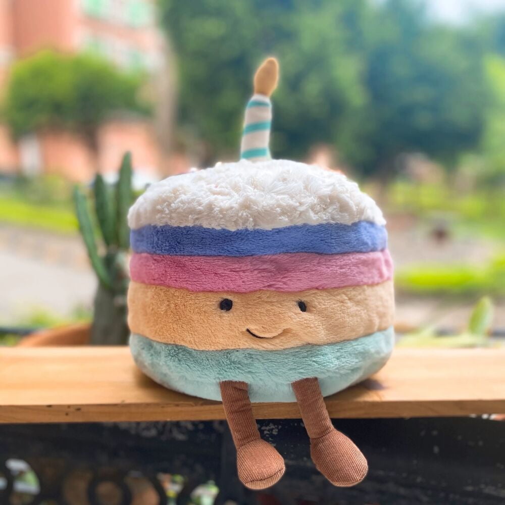 Jellycat Rainbow Birthday Cake Stuffed Figure Present - Walmart.com