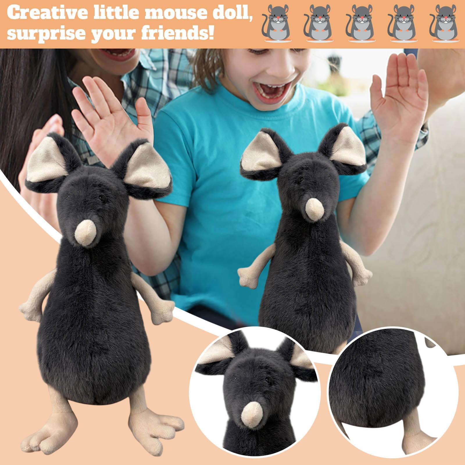 Jelly-Plush Rat Lachlan Sad Rat Rat Jelly-Stuffed Animals Anxiety ...