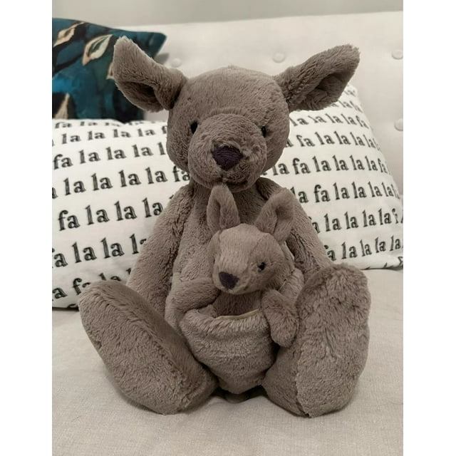 Jellycat Retired Jellycat London Kara Kangaroo w Joey 15" Med Plush ...