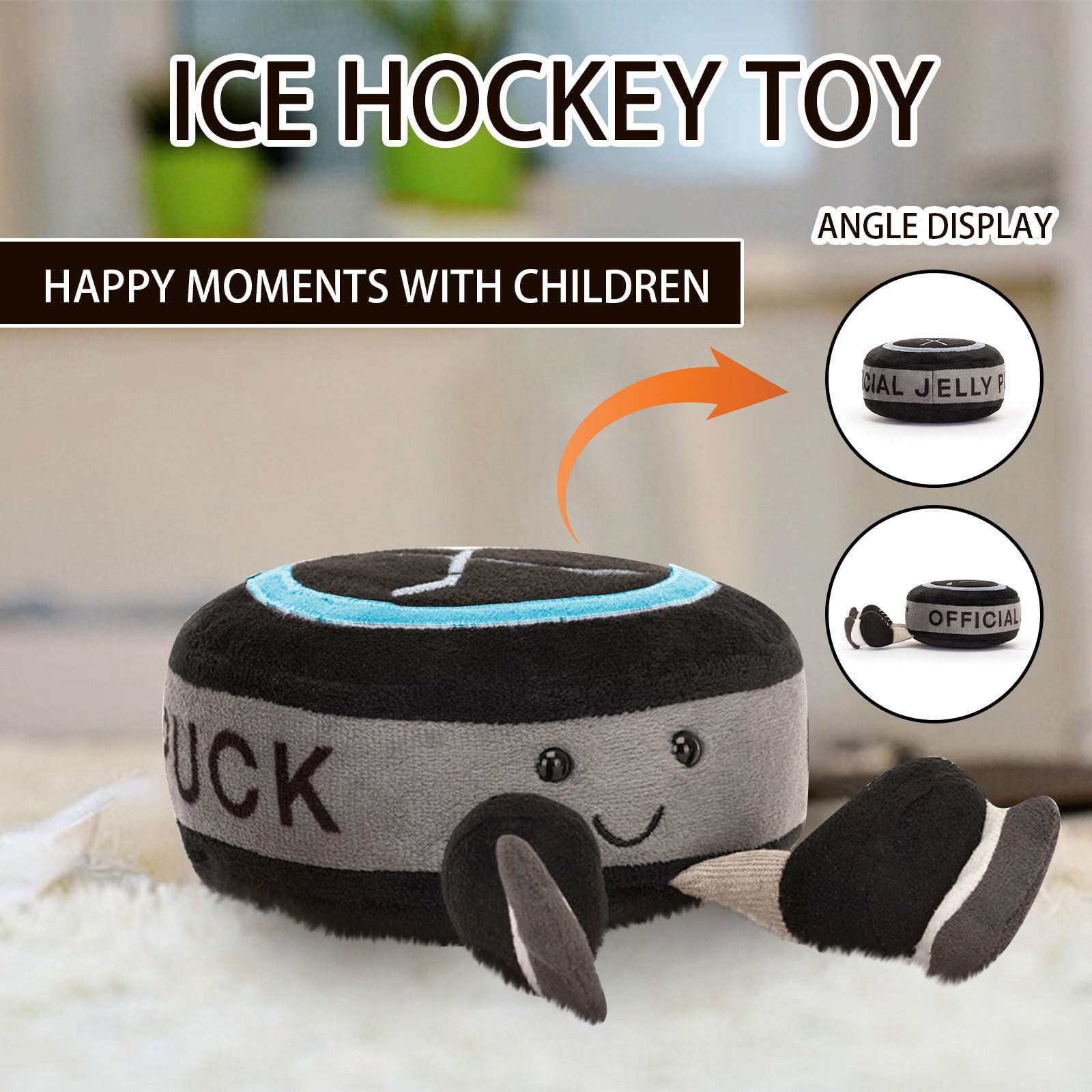 Jellycats Stuffed toys,Soft Plush Hockey Puck toy with Cute Legs and ...