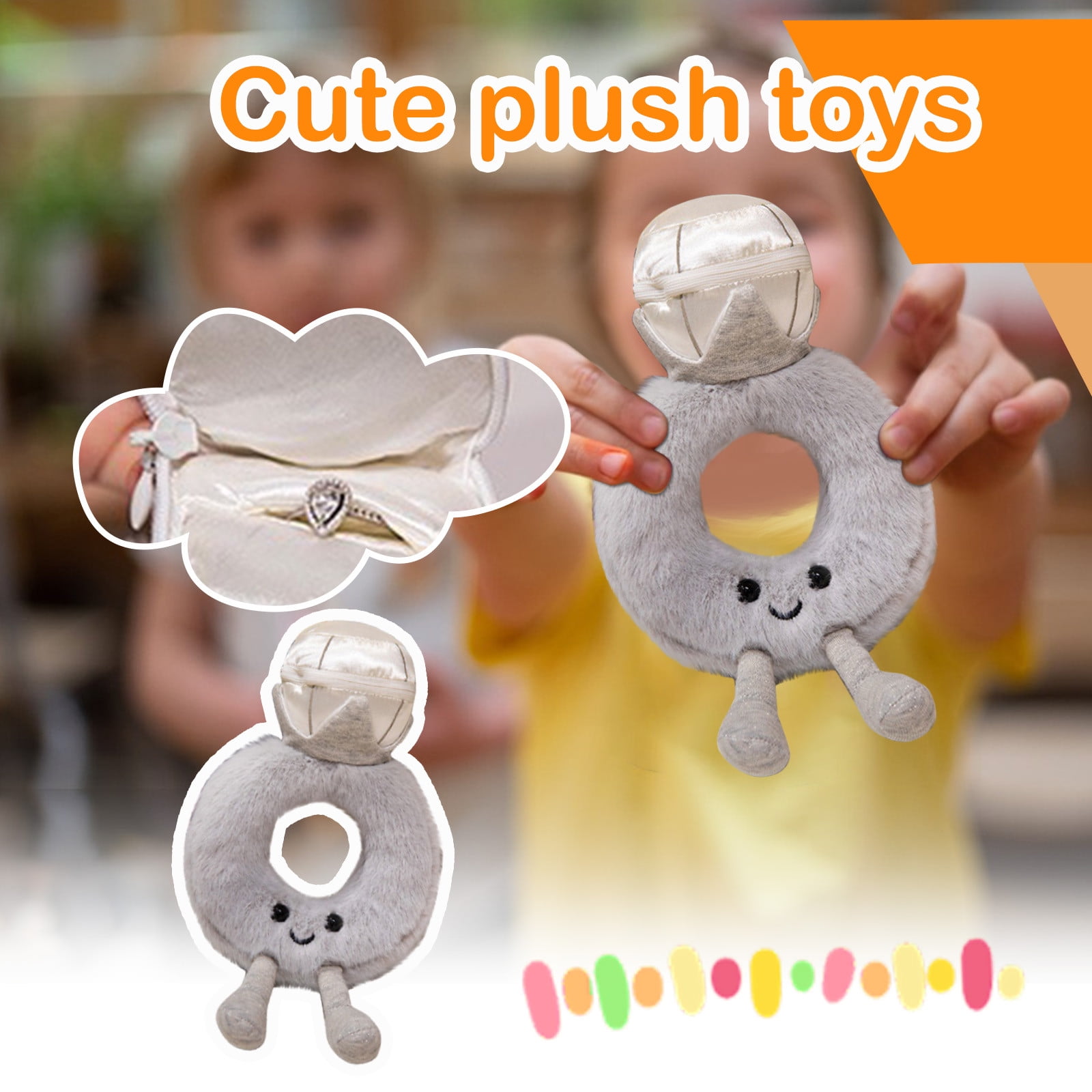 Jellycat Stuffed Animals, 7.8" Jellycat Gray Plush Stuffed Animals ...