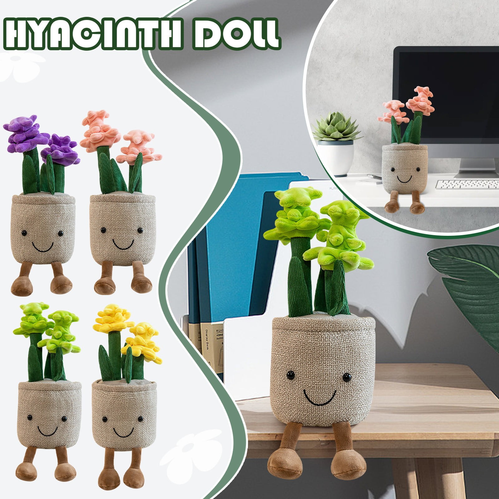 Jellycat Stuffed Animals Hyacinth Plushies, 13.7 Inch Planter Stuffed ...