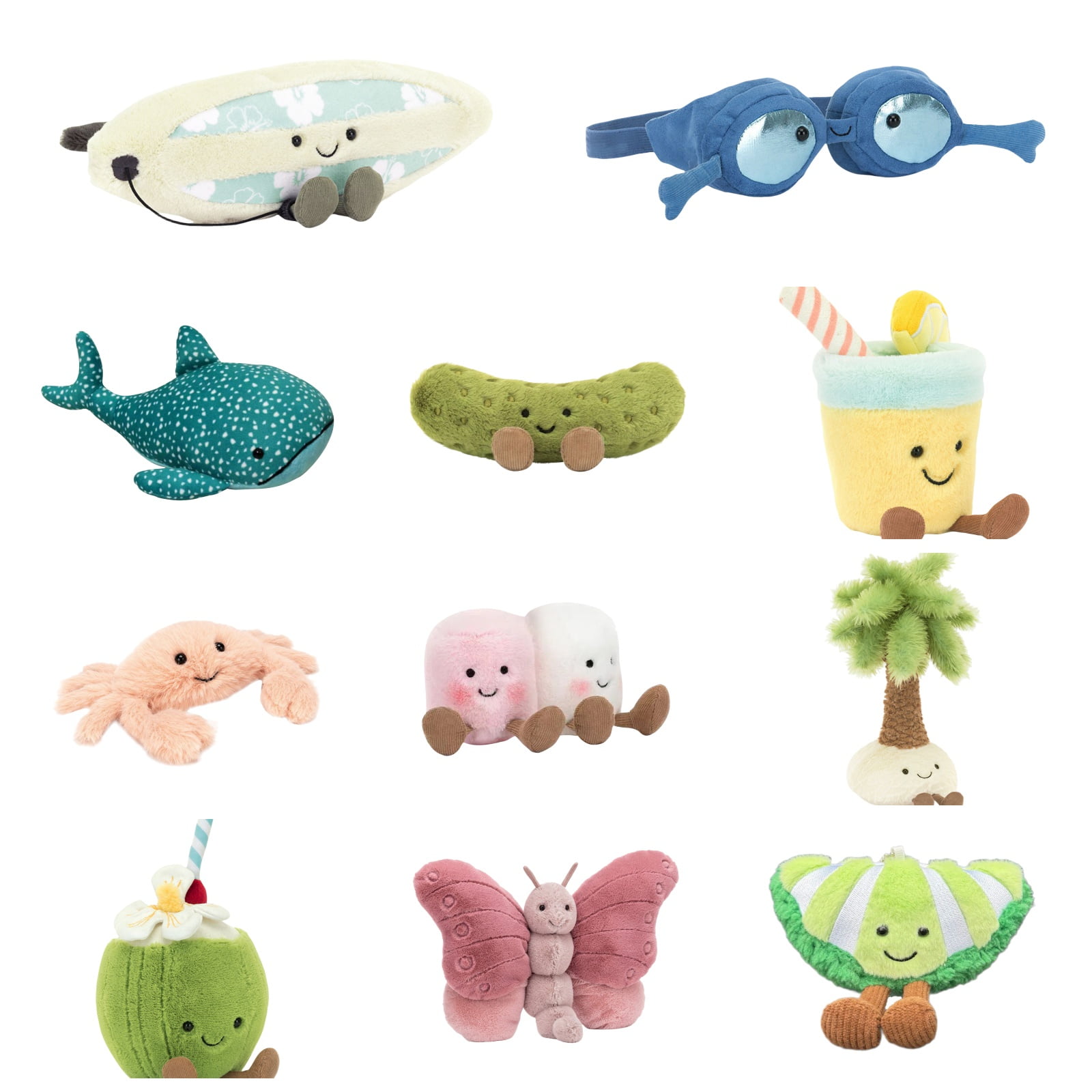 Jellycat Stuffed Animals Plush Milkshake Toy with Smiling Face Plush ...