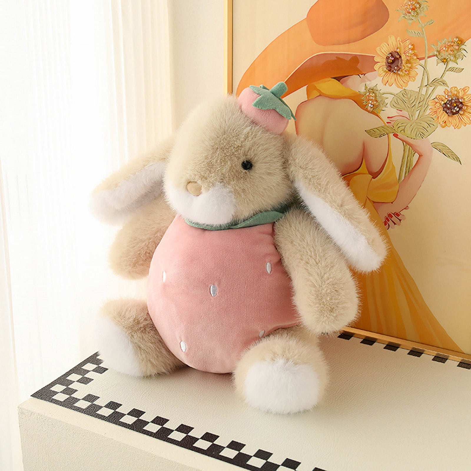 Jellycat Stuffed Animals Plush Toys, 13.78" Strawberry Bunny Cute ...