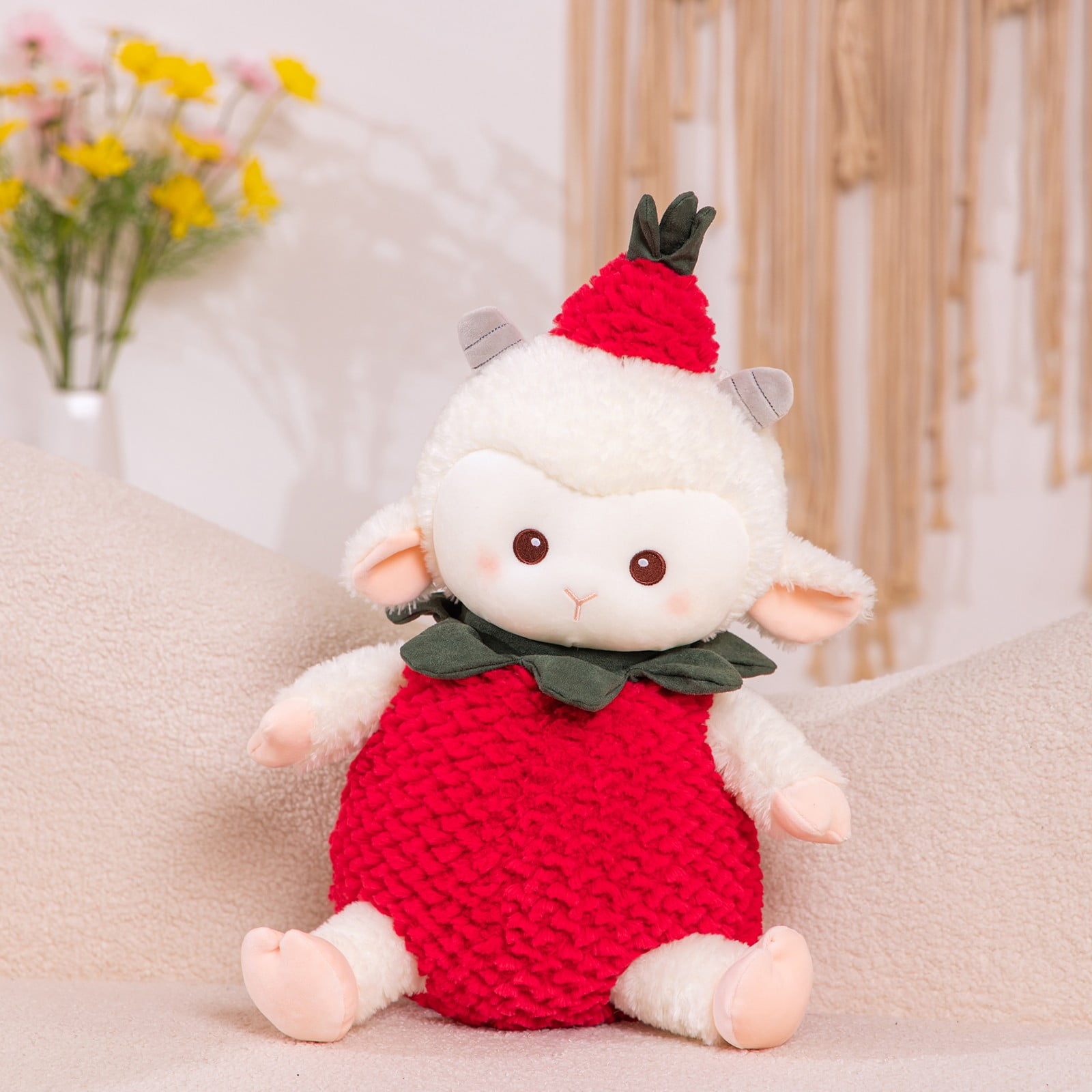 Jellycat Stuffed Animals Plush Toys, 7.87" Strawberry Exhaling Sheep ...