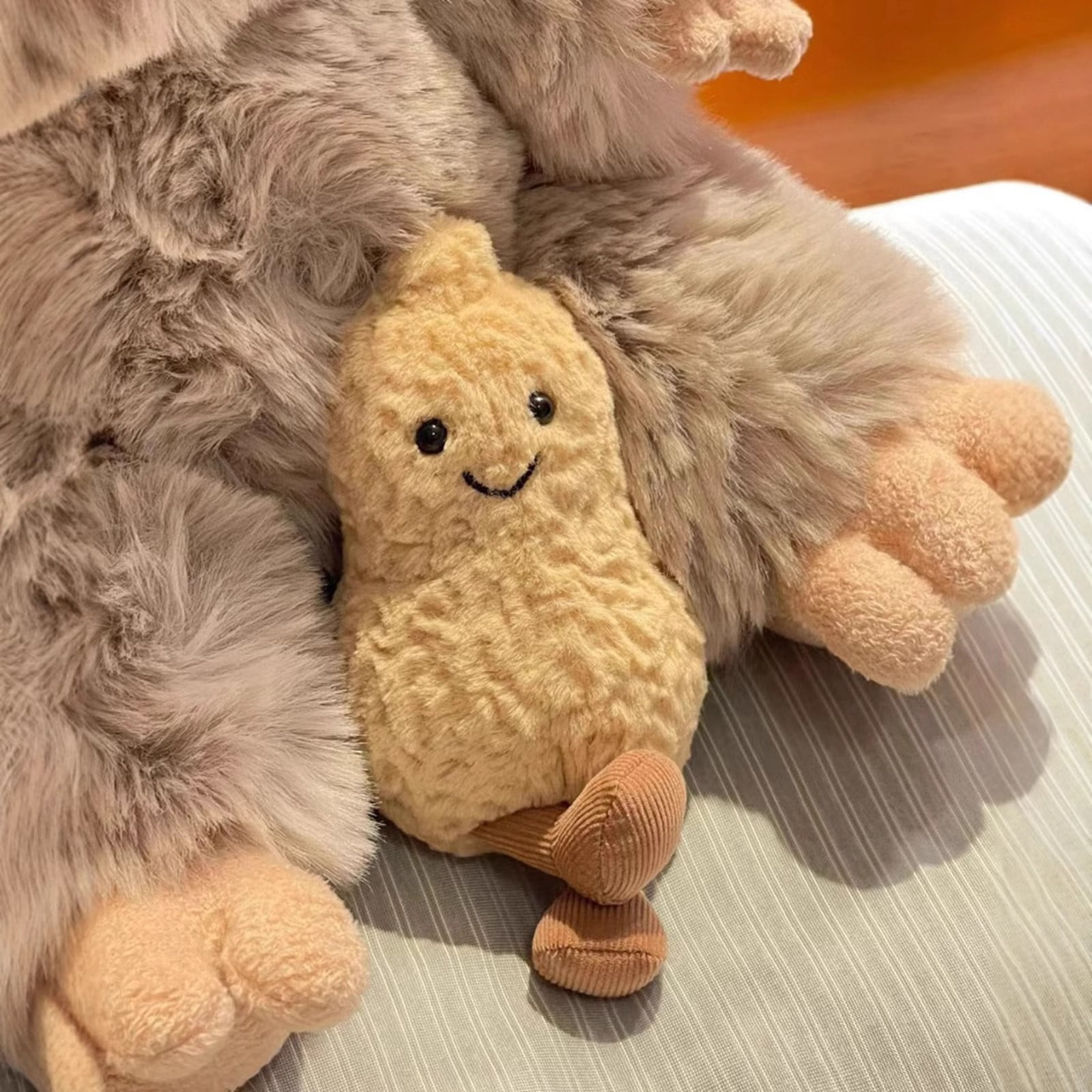 Jellycat Stuffed Plush Doll Jellycat Amuseable Peanut Plush Toy Soft Stuffed Doll Smile Face ...