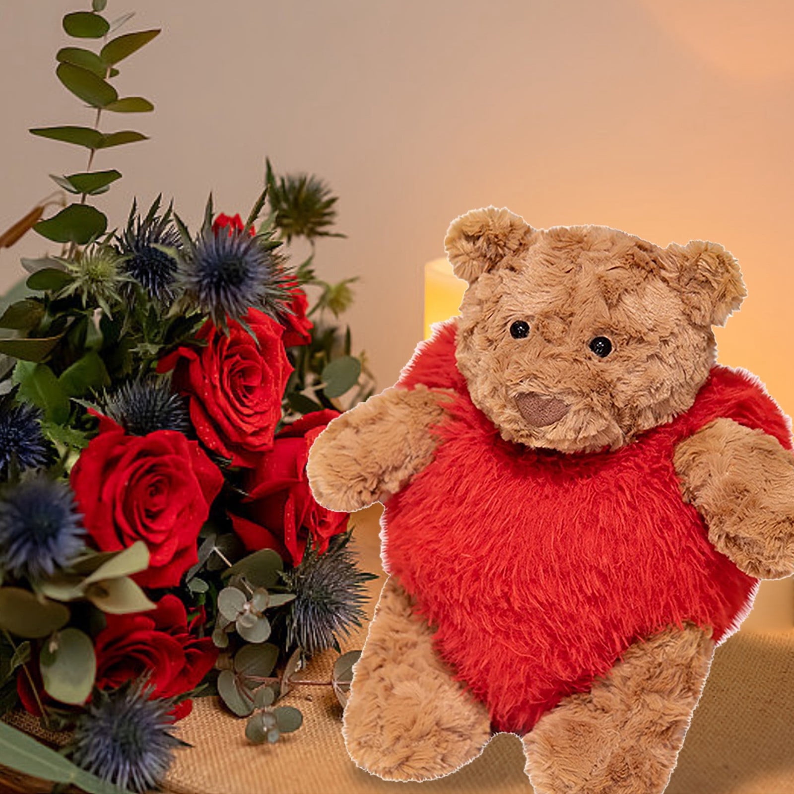 Jellycat Stuffed Toy | Valentine'S Bartholomew Bear | Bedtime Friend ...