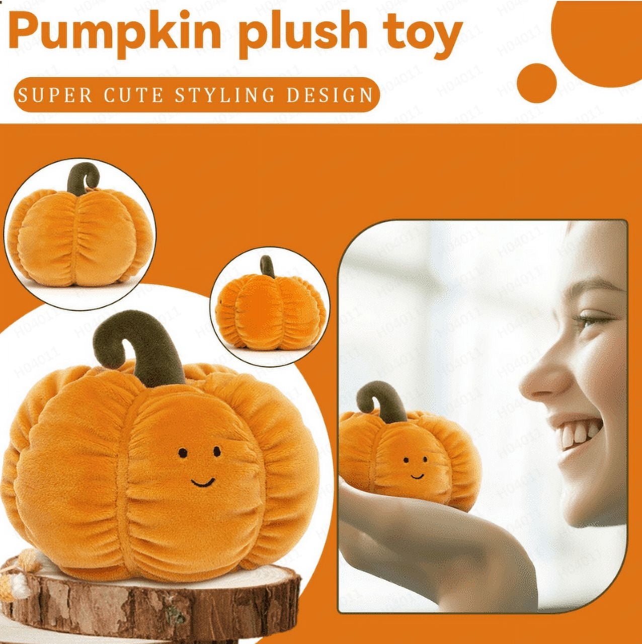 Jellycat Vivacious Vegetable Pumpkin Stuffed Plush, 4.72" - Fruit Plush ...