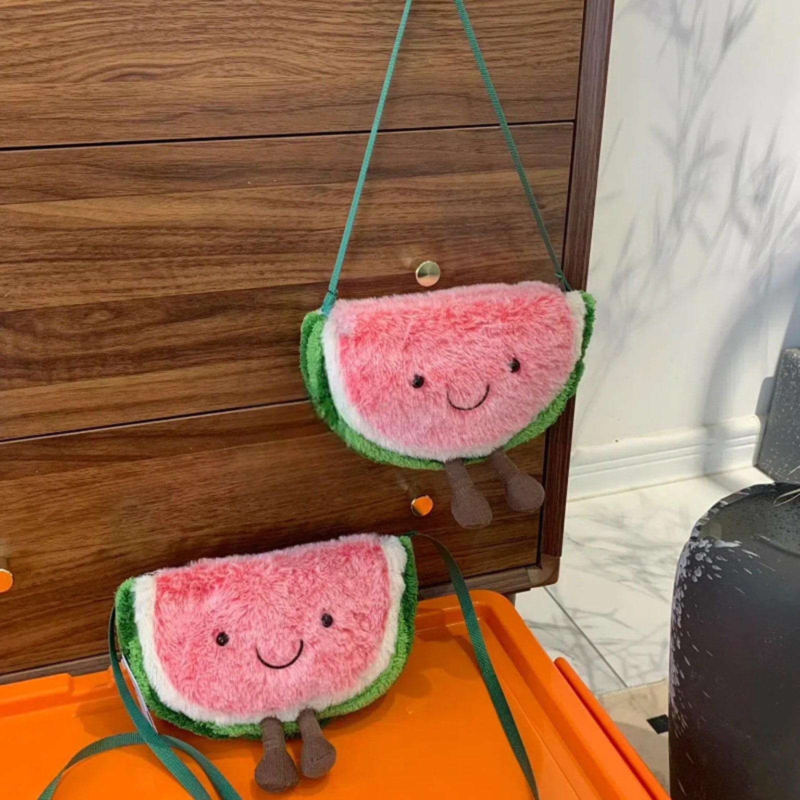 Jellycat Watermelon Plush Doll Backpack, Fun and Cute Kids Accessory ...