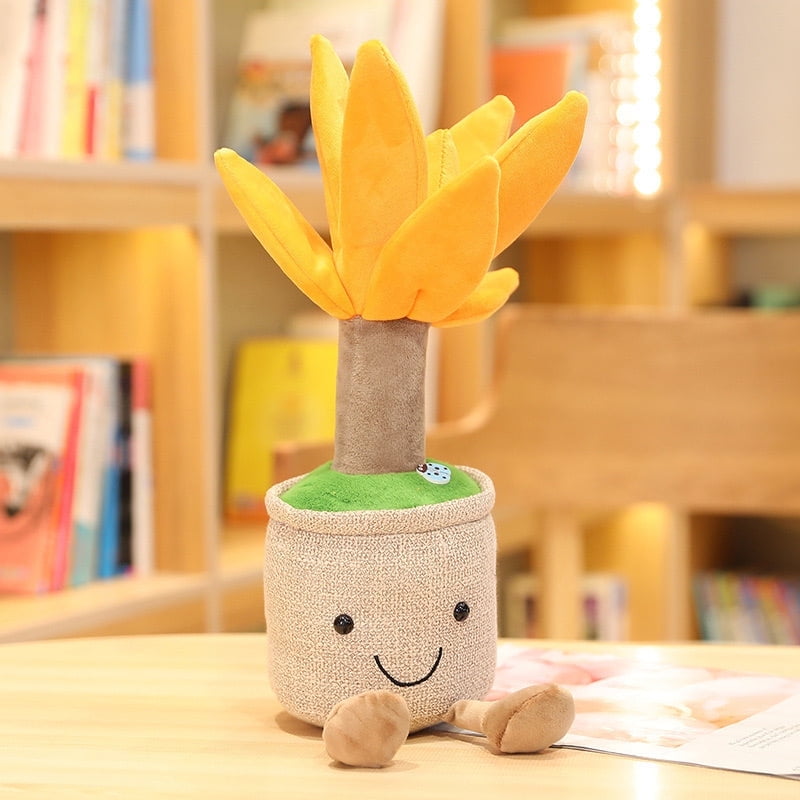 ZHaobin Stuffed Plush Plants Lifelike Potted Plant Plush Doll Succulent Pine Tree Cake Bamboo ...
