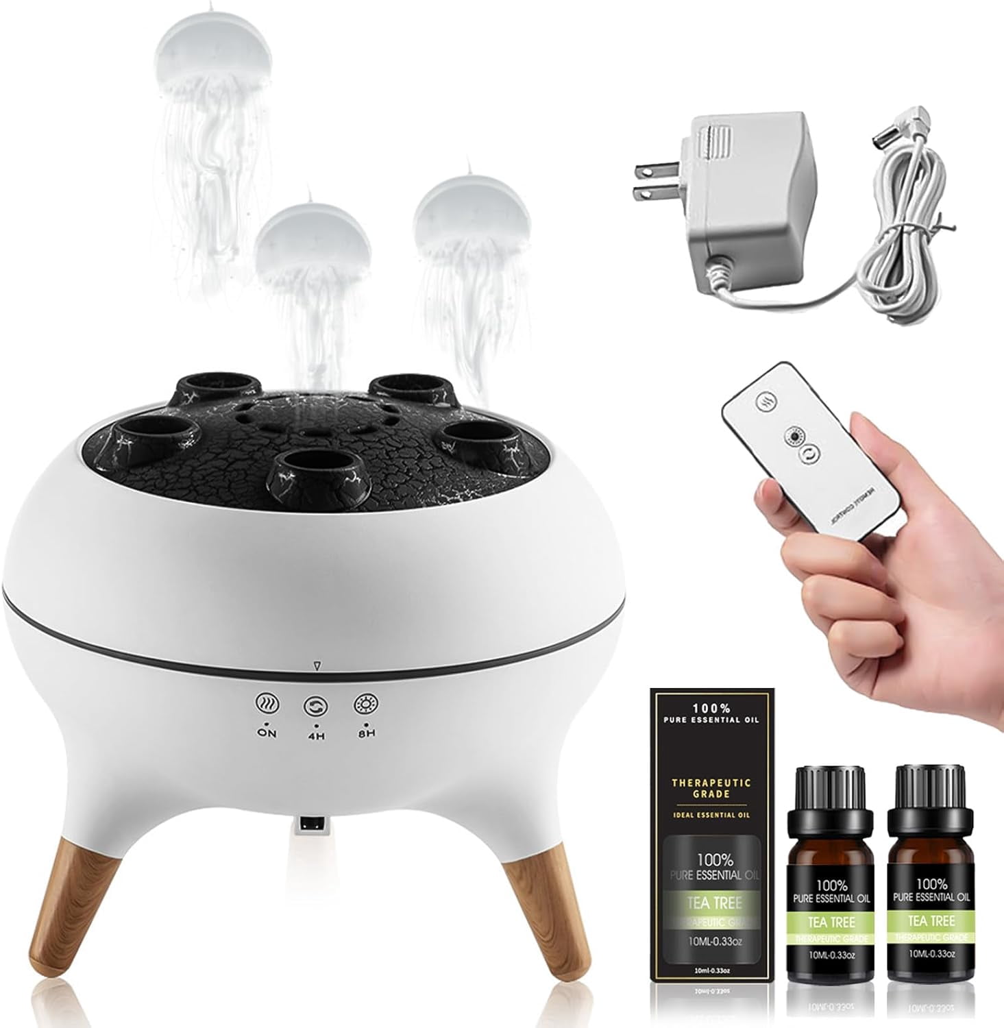 Jellyfel Lamp Diffuser, Jellyfish Diffuser for Essential Oils 280ML ...