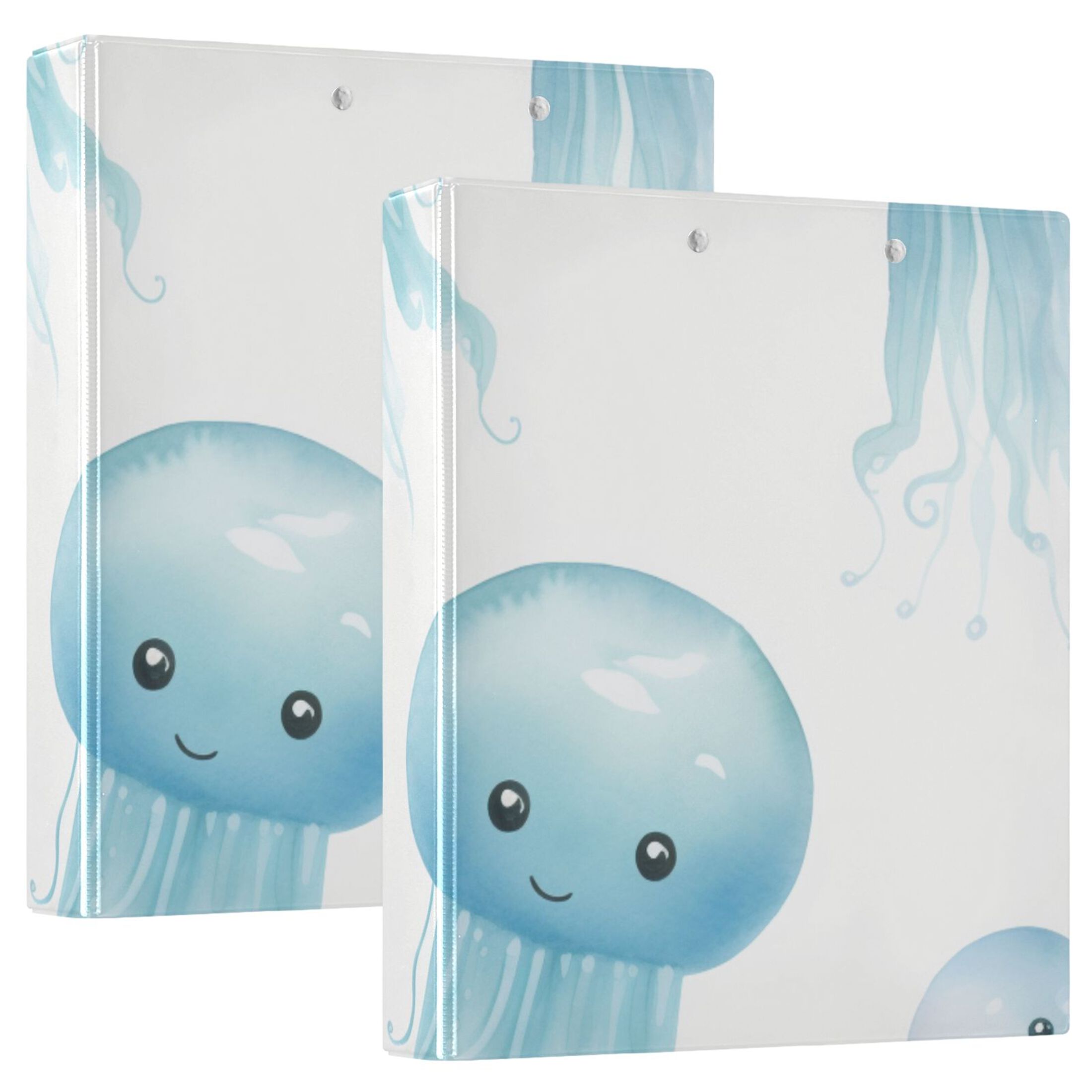 Jellyfish 3 Ring Binders 1.5 inch Hardcover File Folders with Interior ...