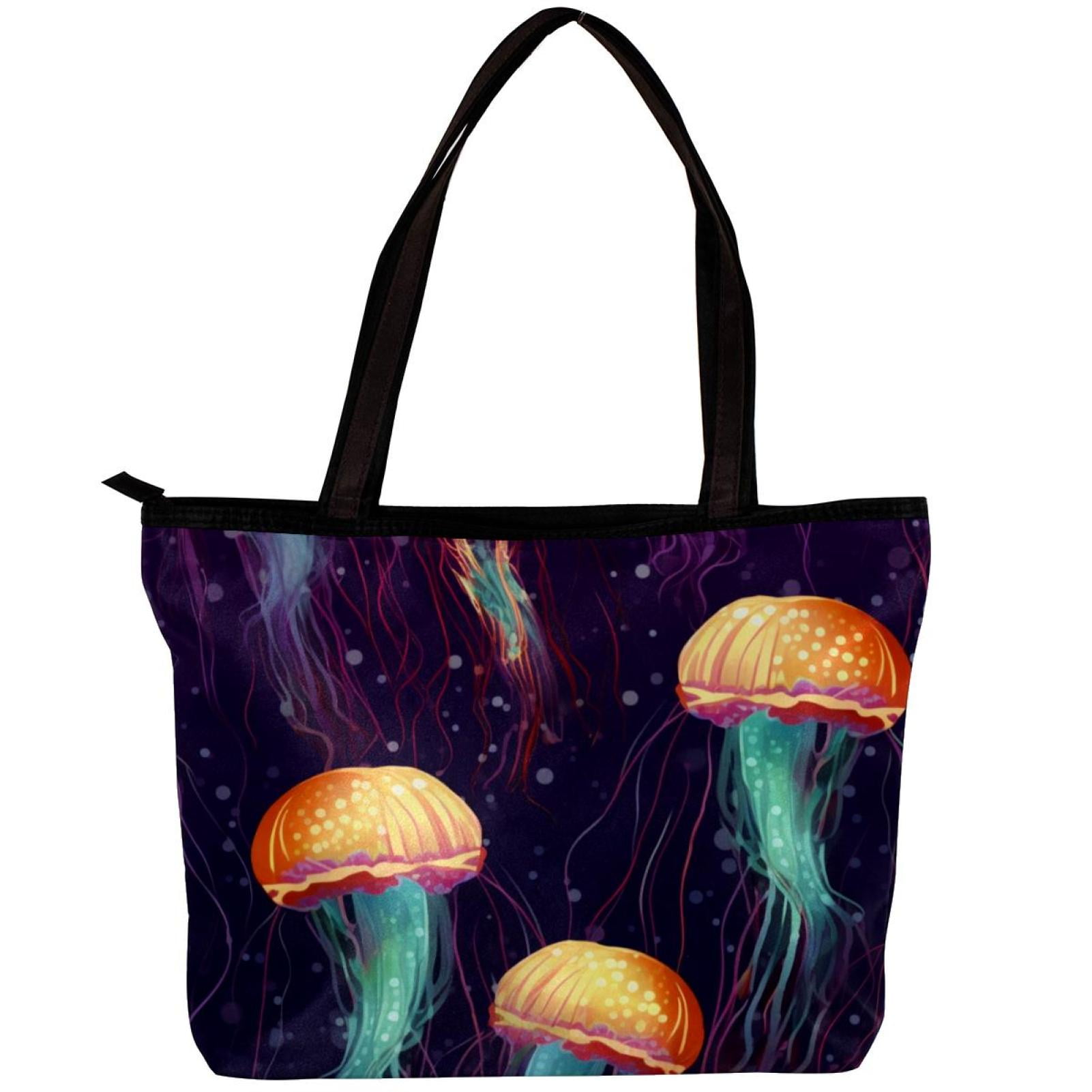 Jellyfish Canvas Leather Mix Crossbody Bag 30x10.5x39cm Twill Sponge ...