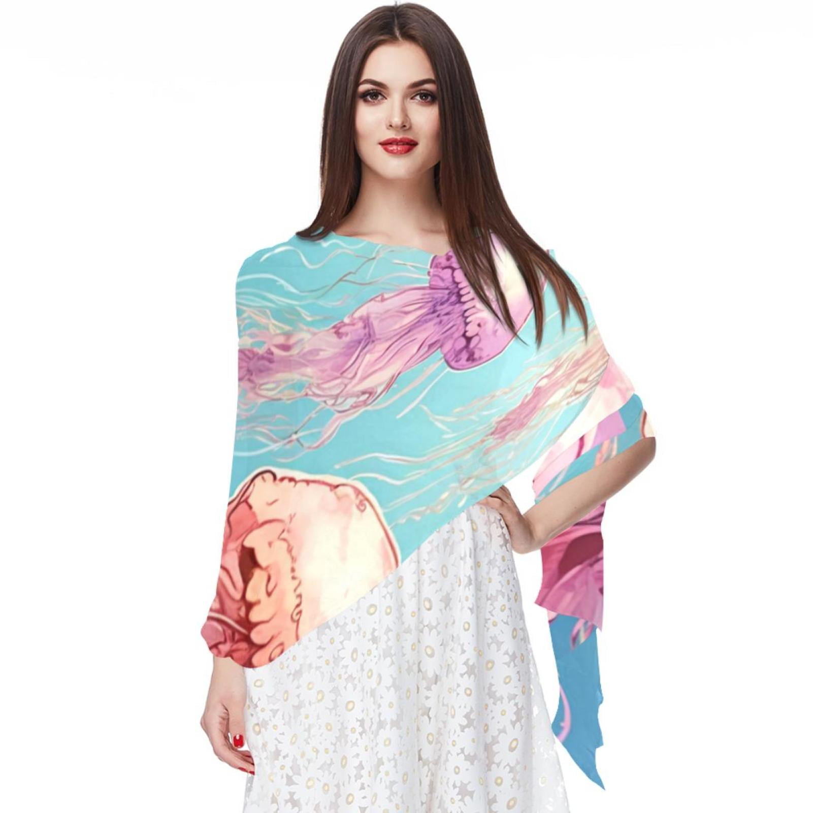 Jellyfish Chiffon Head Scarf for Women - Translucent, Light, Breathable ...