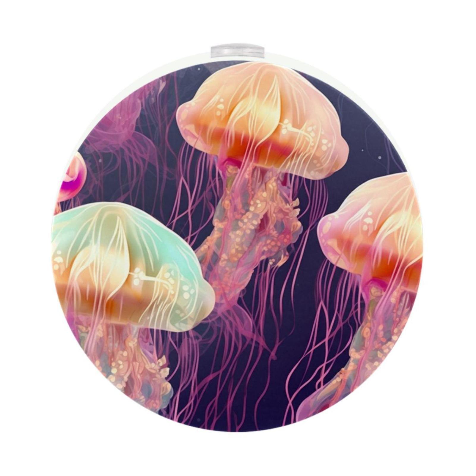 Jellyfish Circular Night Light 2-Pack Induction Light Control LED Room ...