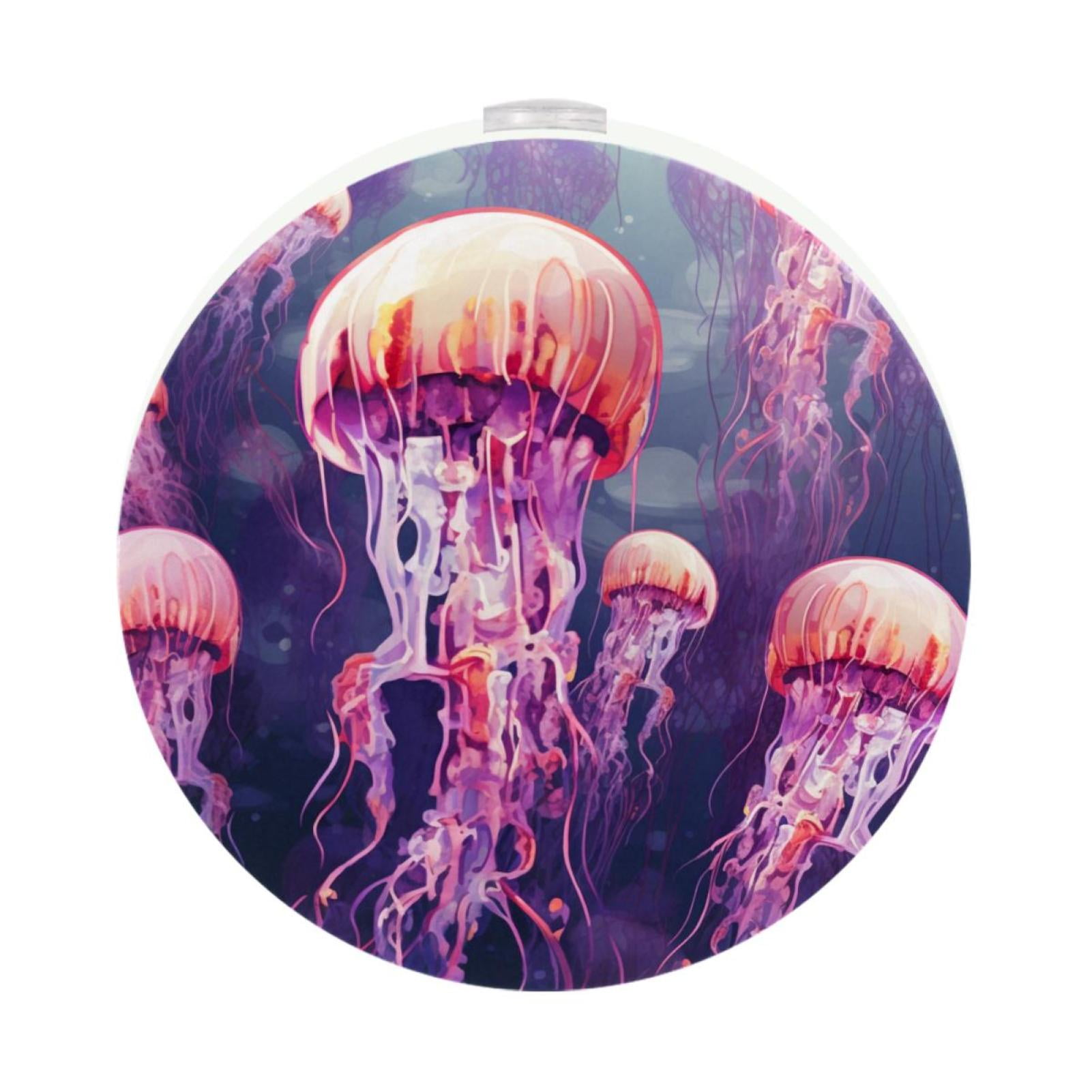 Jellyfish Circular Night Light - Inductive Control LED Room Lights ...