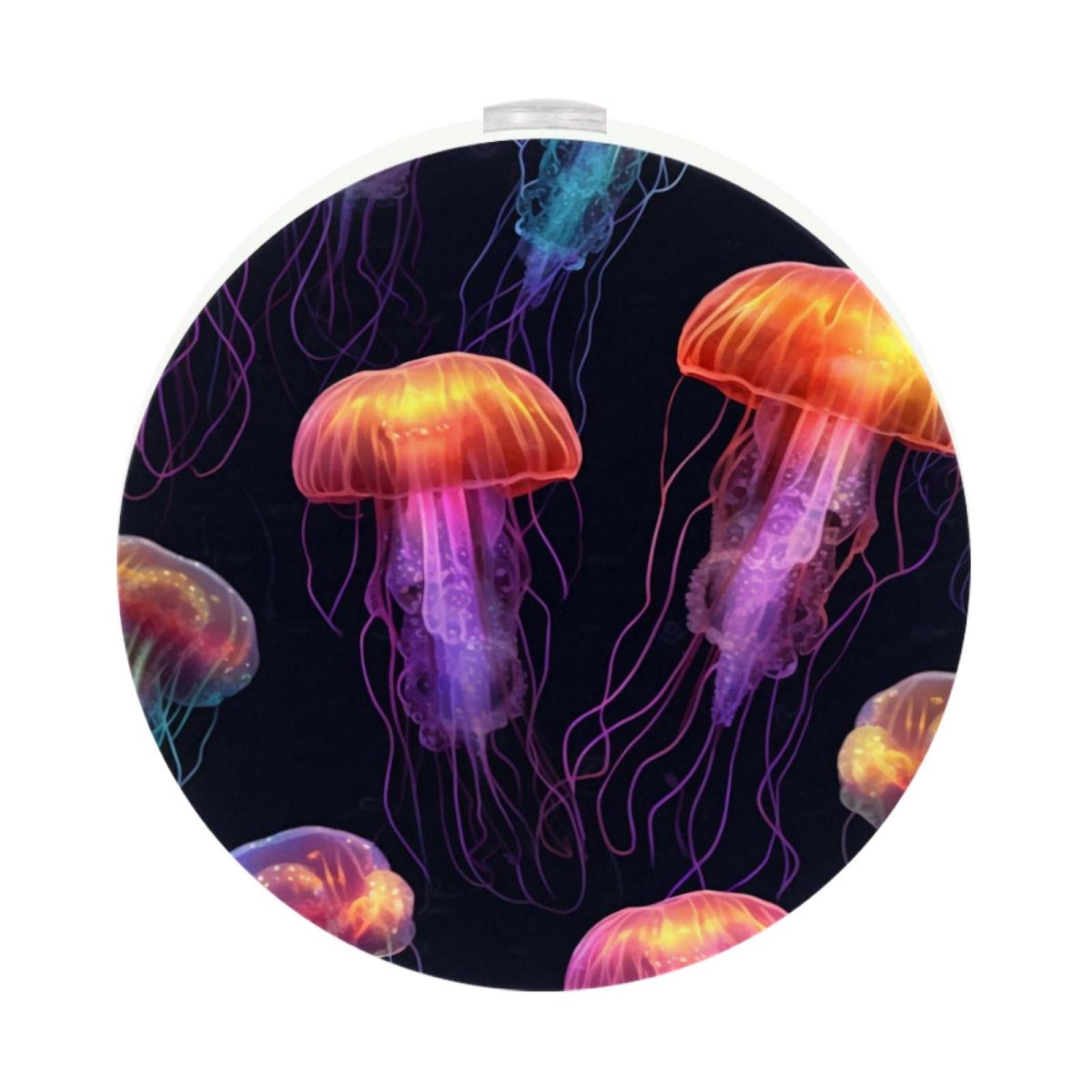 Jellyfish Circular Night Lights - Pack of 2, Smart Induction Control ...