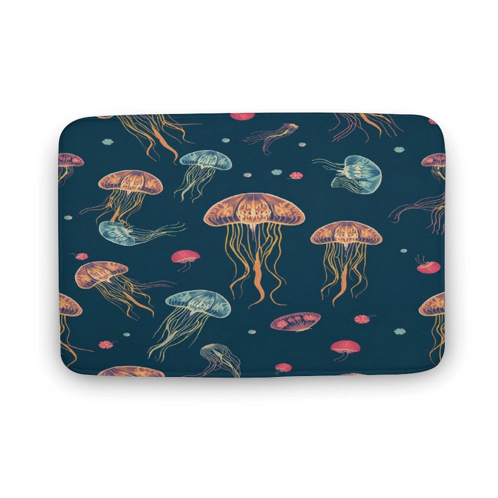 Jellyfish Decorative Anti-slip Absorb Water Bath Carpet Bathroom ...