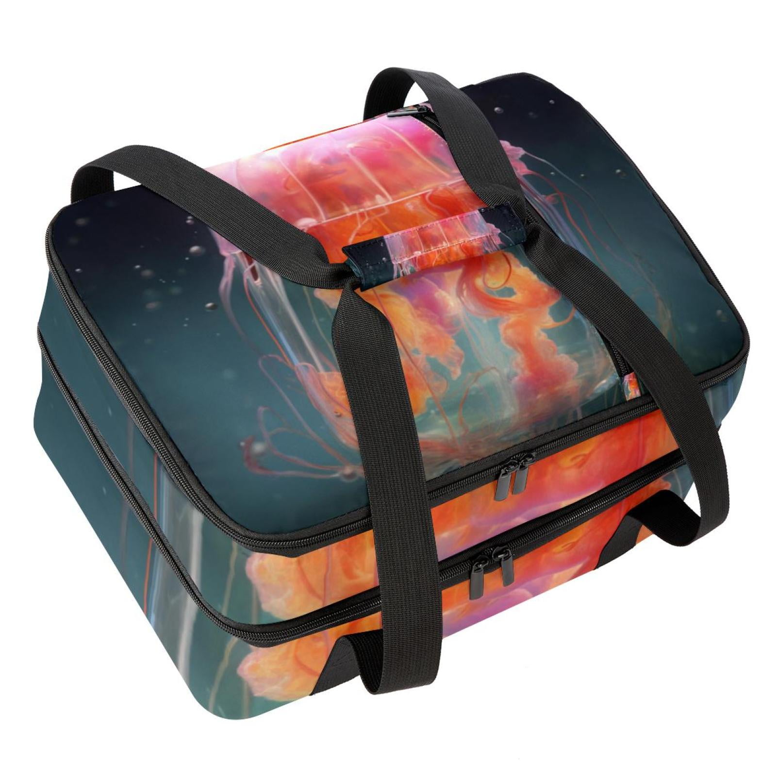 Jellyfish Double Layered Insulated Lunch Bag with Two Compartments ...