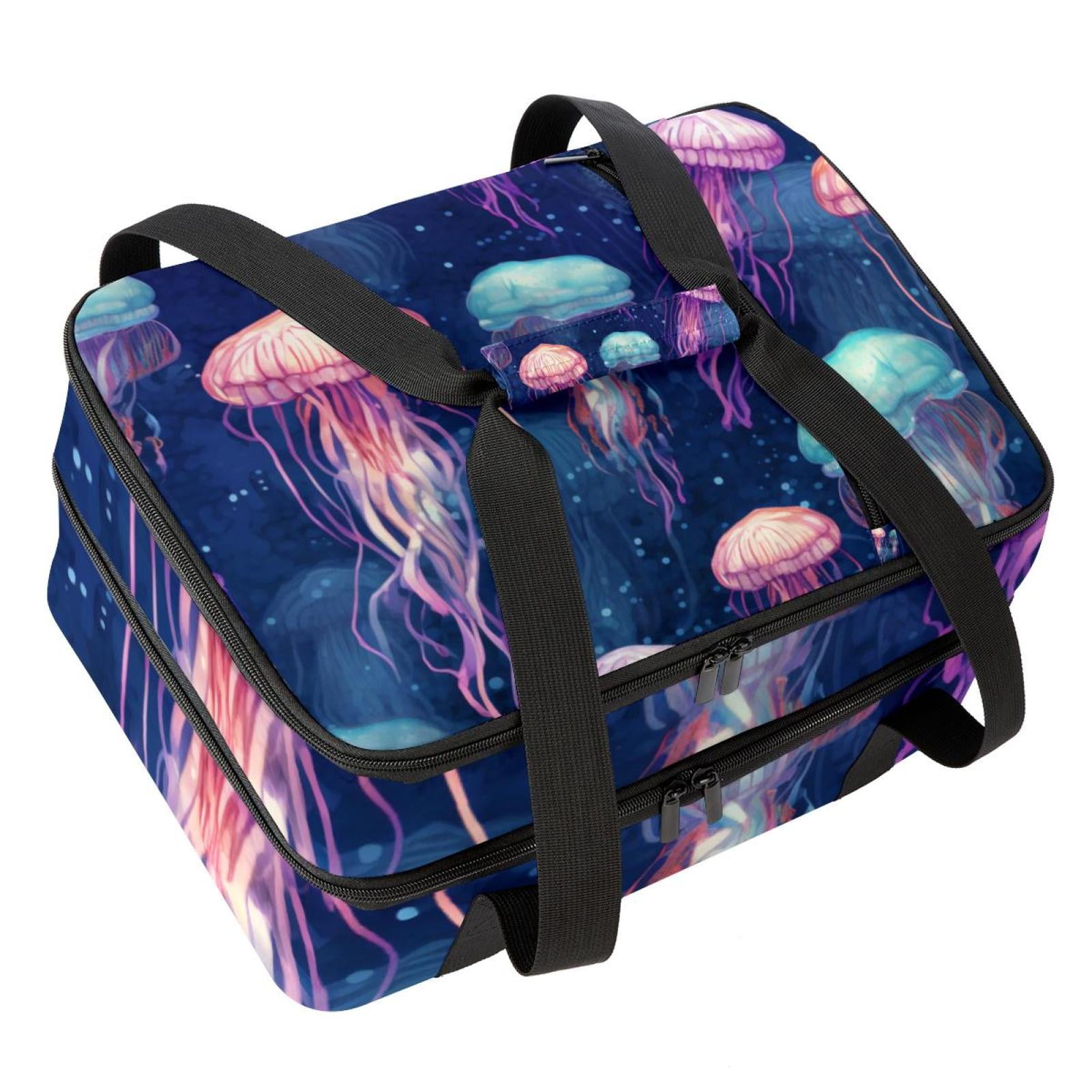 Jellyfish Double Layered Insulated Lunch Bag with Two Compartments ...