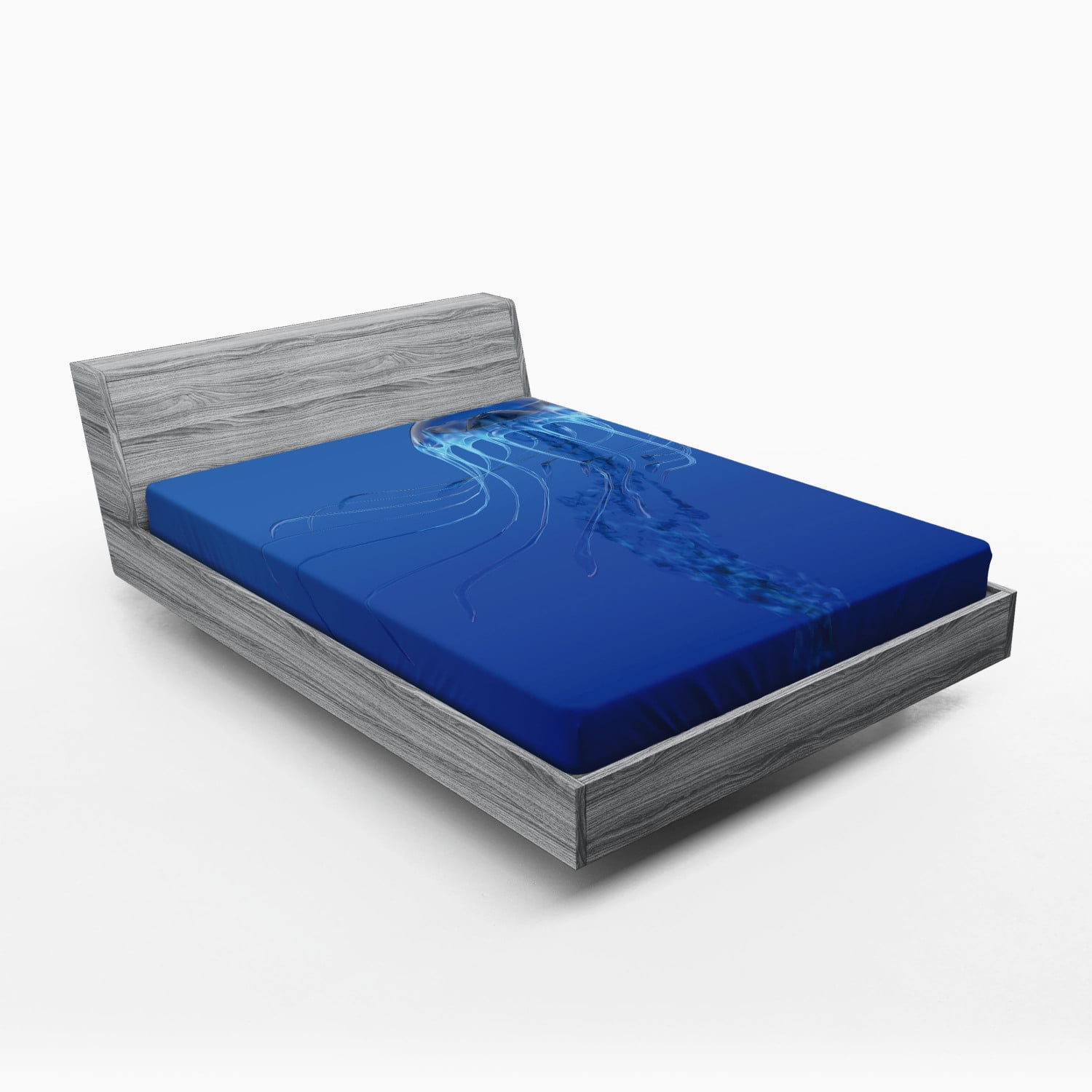 Jellyfish Fitted Sheet, Blue Spotted Jelly Fish Aquarium Life Marine ...