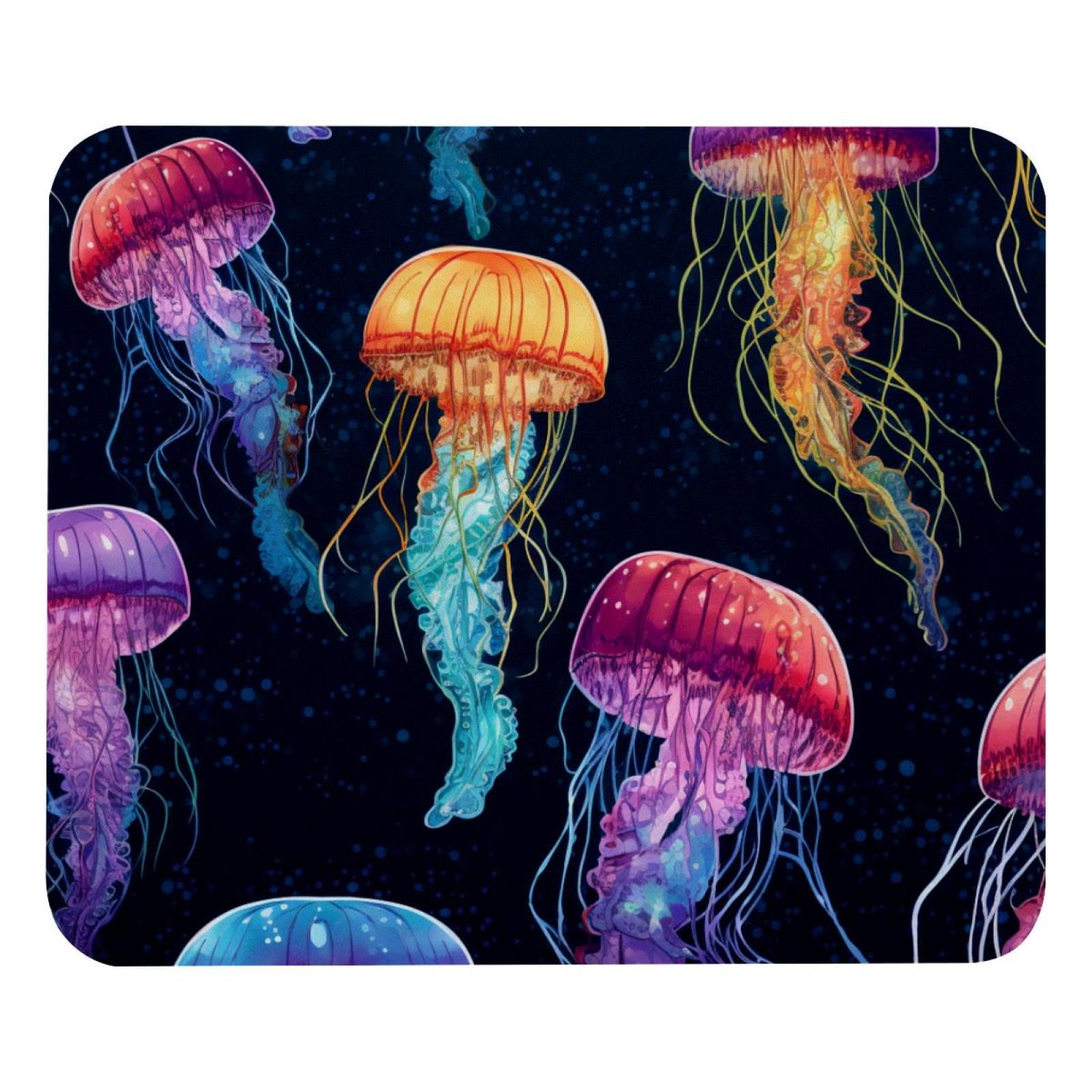 Jellyfish Gaming Mouse Pad, Desk Mat, Square 8.3x9.8 Inch Non-Slip ...