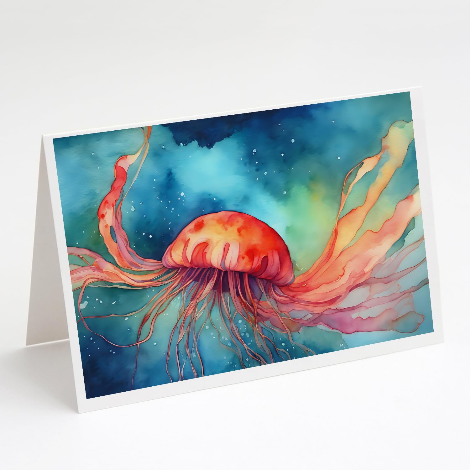 Jellyfish Greeting Cards Pack of 8 7 in x 5 in - Walmart.com