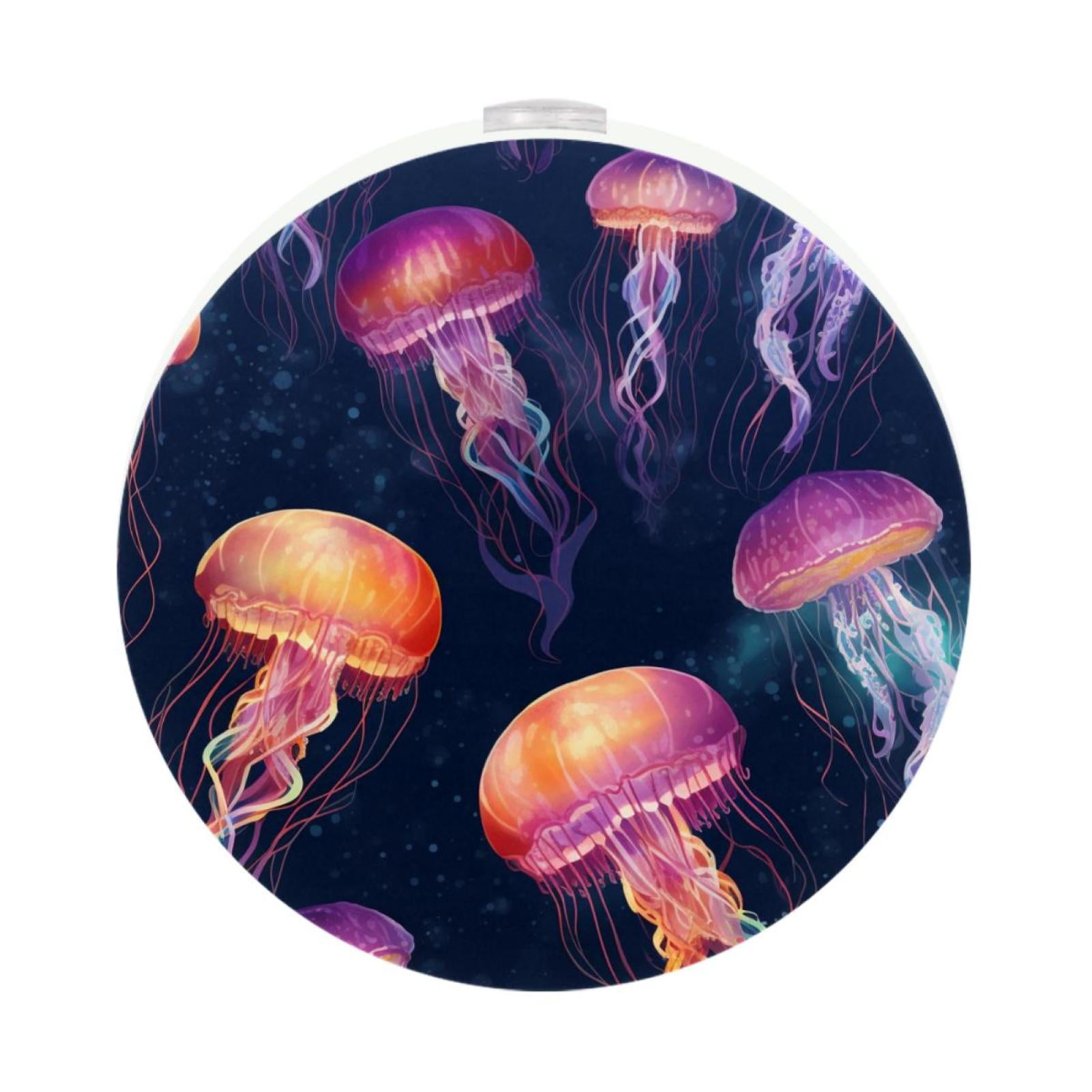 Jellyfish LED Night Light Wall Light, Set of 2, Induction Light Control ...