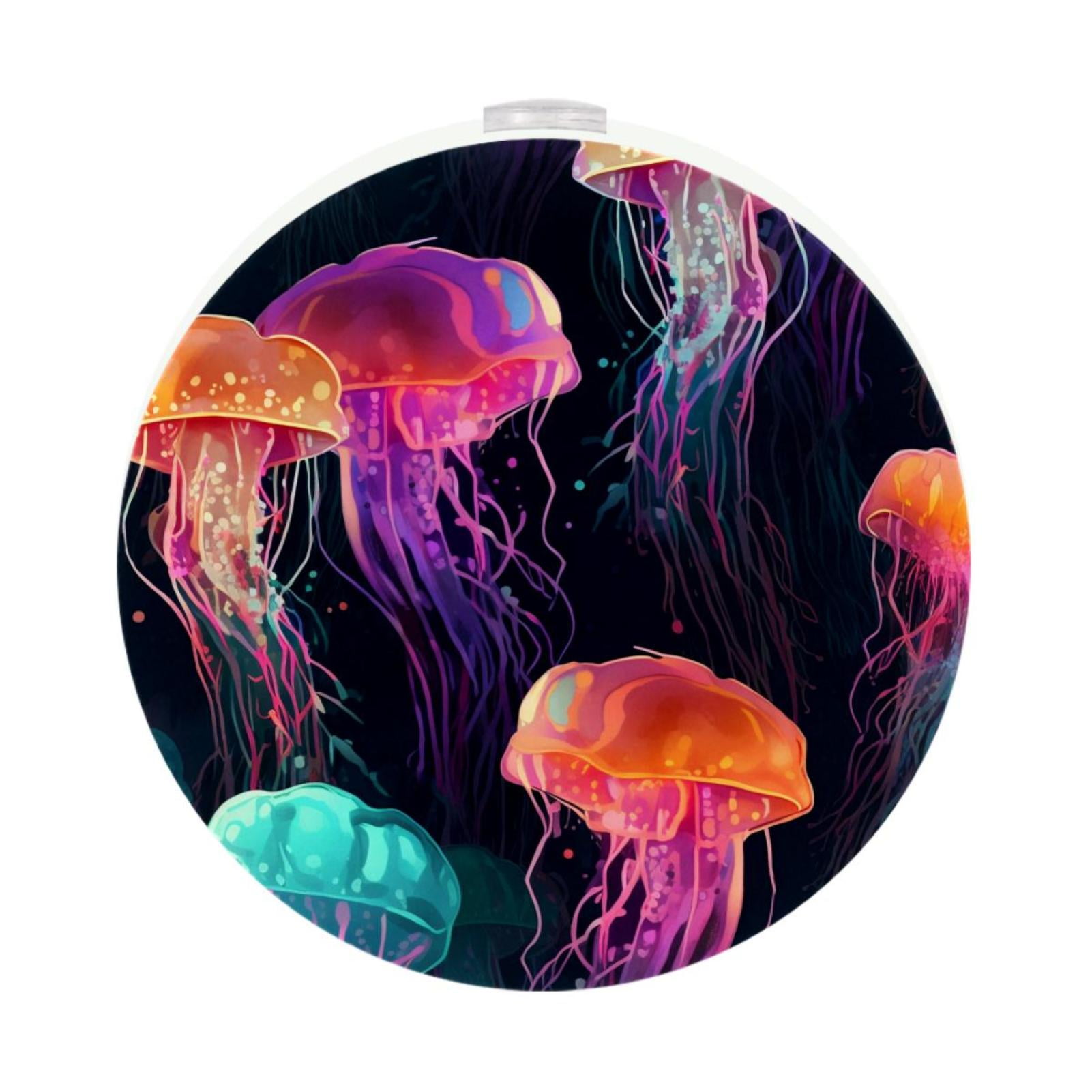 Jellyfish LED Night Lights - Set of 2, Induction Light Control, Room ...