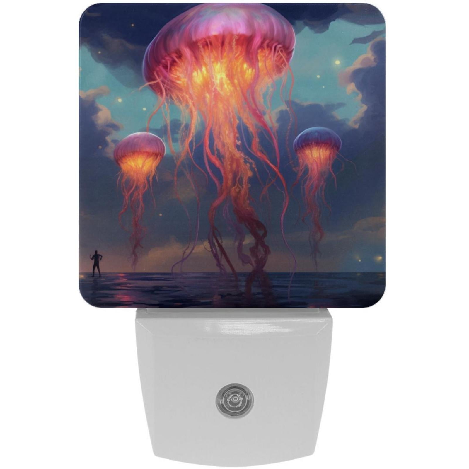 Jellyfish LED Square Night Lights for Bedroom and Living Room ...
