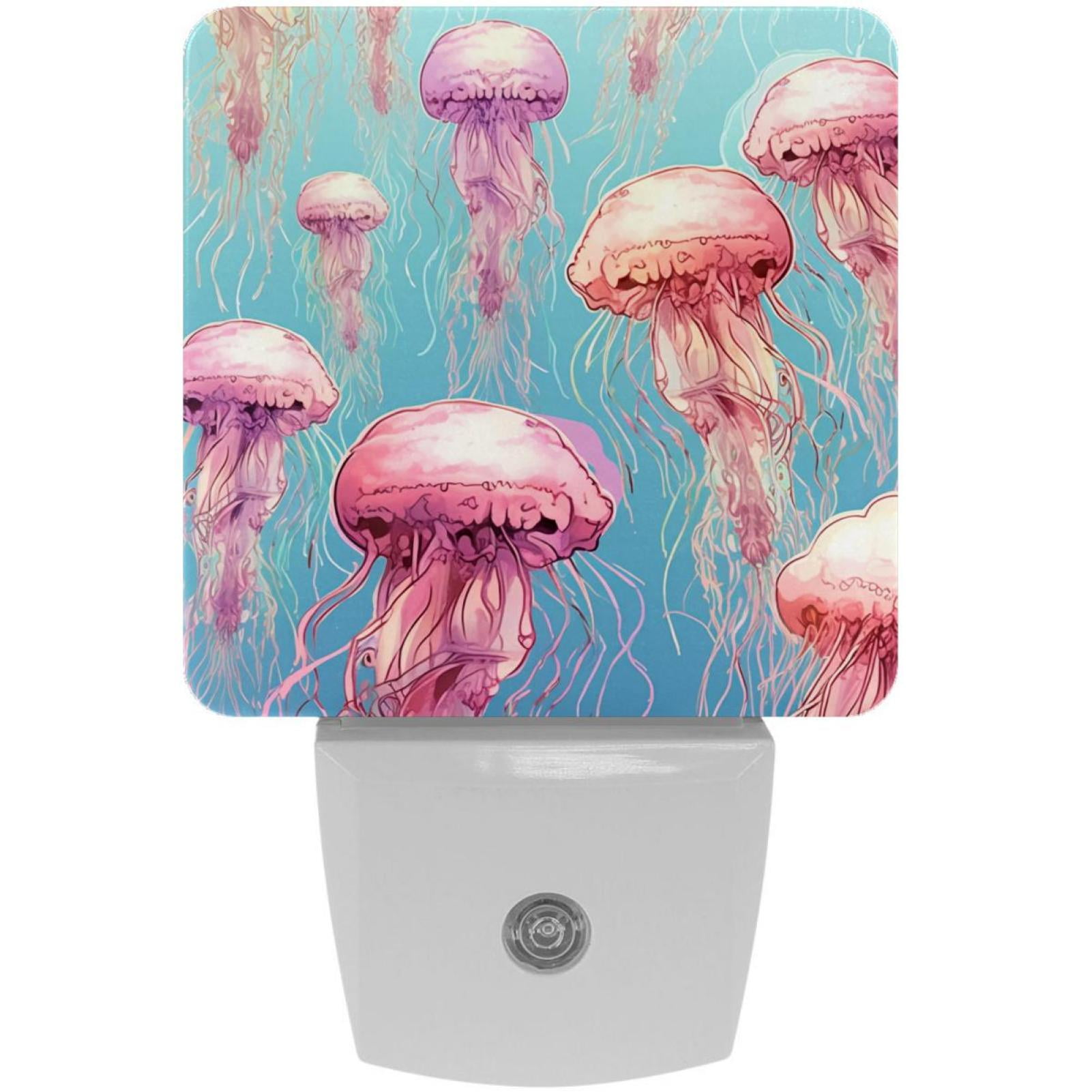Jellyfish LED Square Night Lights - Bright and Compact Bedroom or ... Jellyfish LED Square Night Lights - Bright and Compact Bedroom or ...