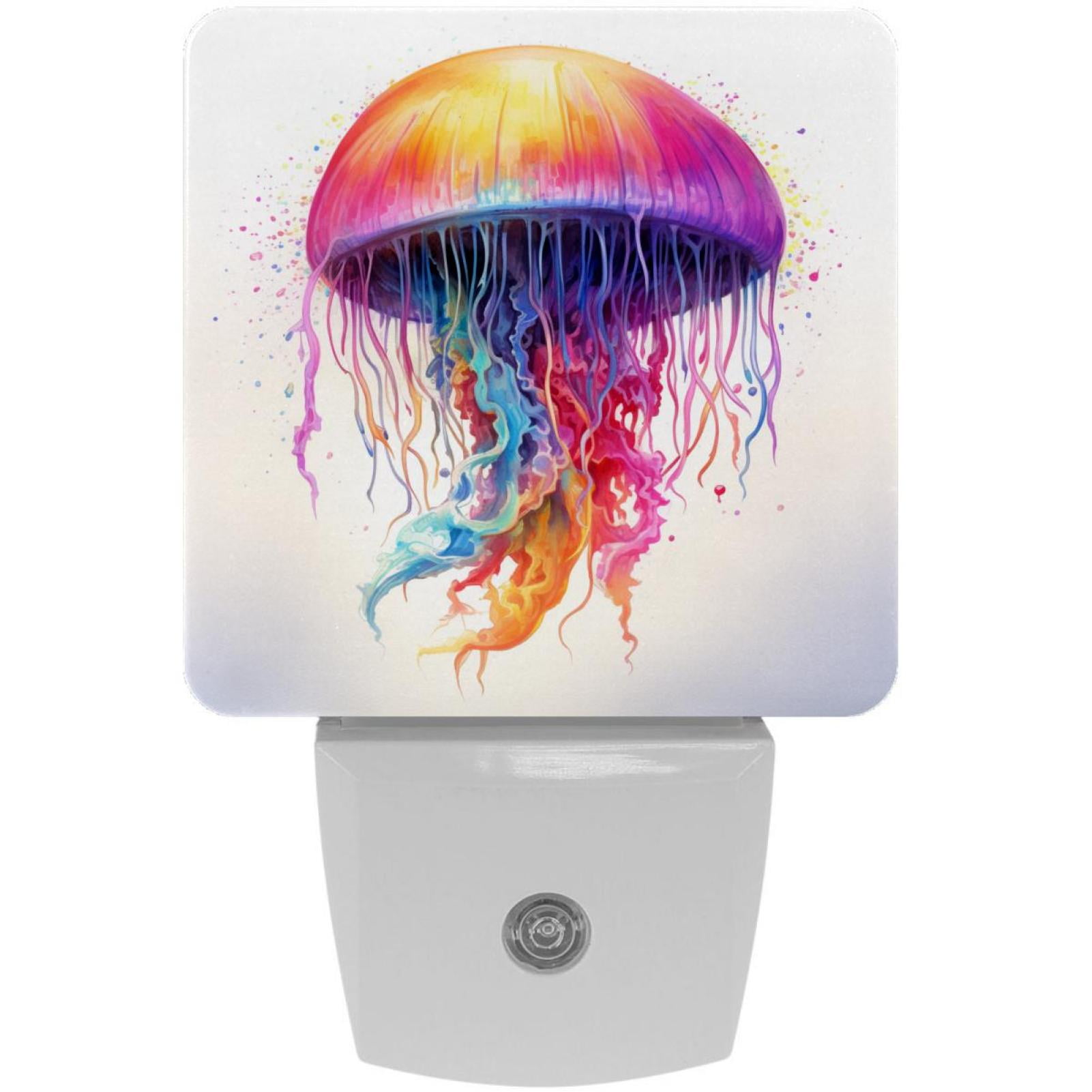 Jellyfish LED Square Night Lights - Modern Design, Soft Glow, Energy ...