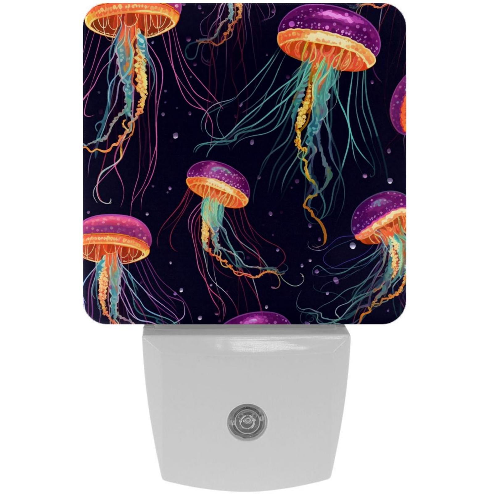 Jellyfish LED Square Night Lights- Modern and Energy Efficient Bedside ...