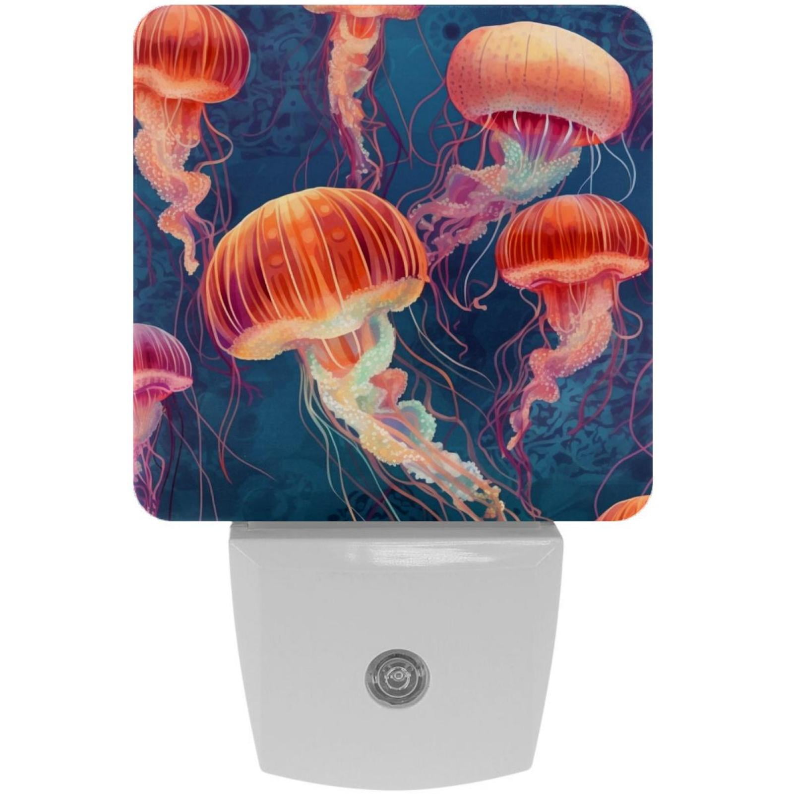 Jellyfish LED Square Night Lights- Modern and Energy Efficient Bedside ...