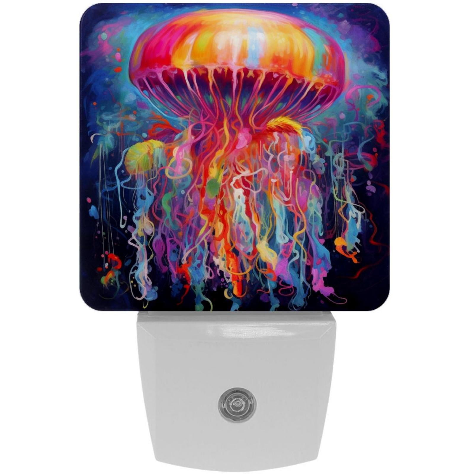 Jellyfish LED Square Night Lights- Modern and Energy Efficient Bedside ...