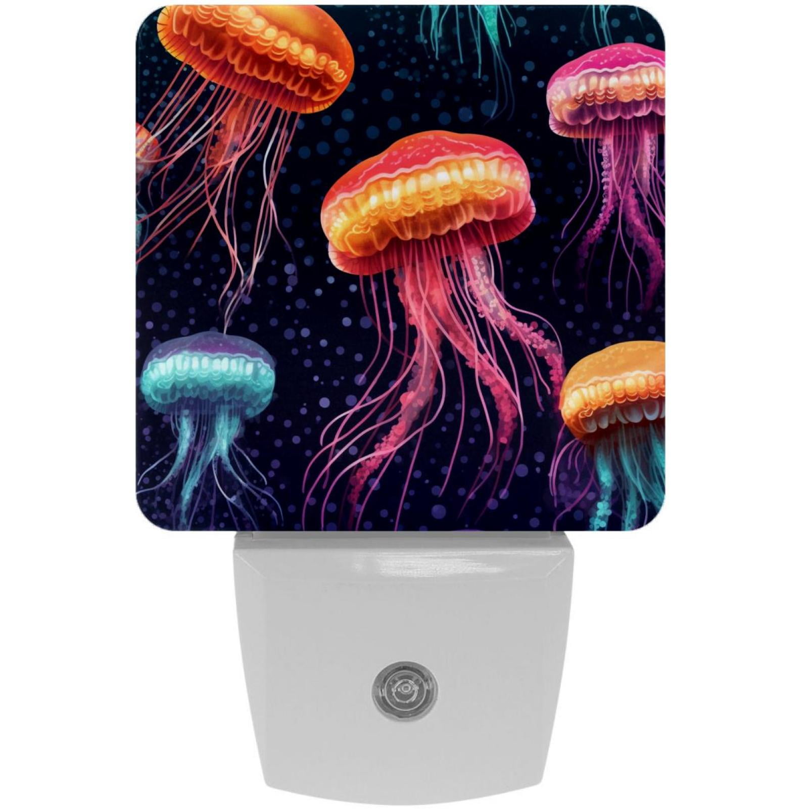 Jellyfish LED Square Night Lights - Portable and Stylish for Bedroom ...