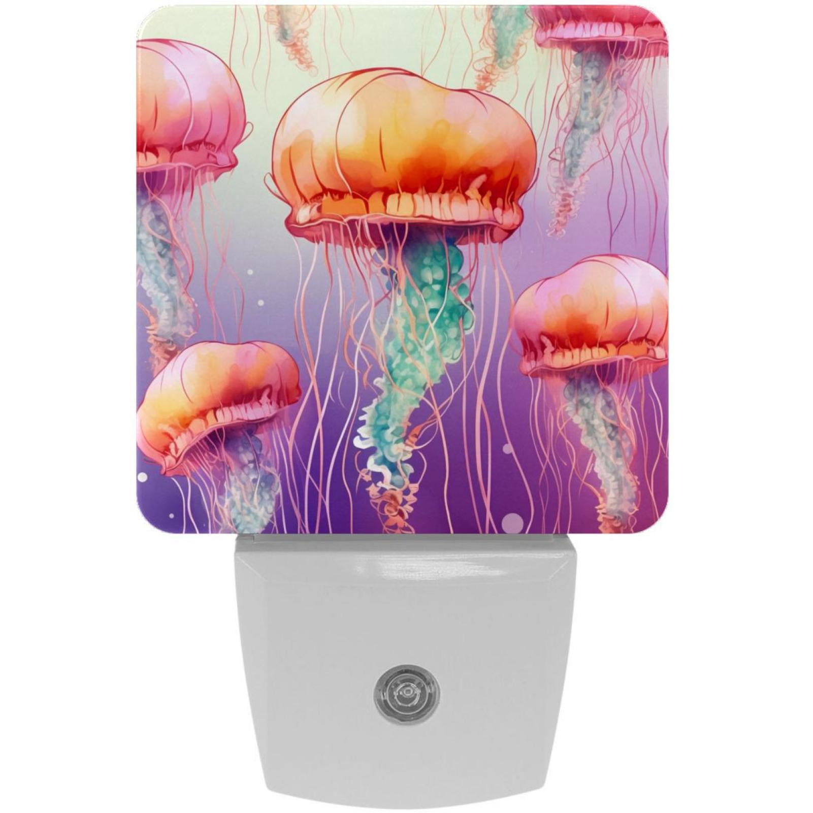 Jellyfish LED Square Night Lights - Portable and Stylish for Bedroom ...